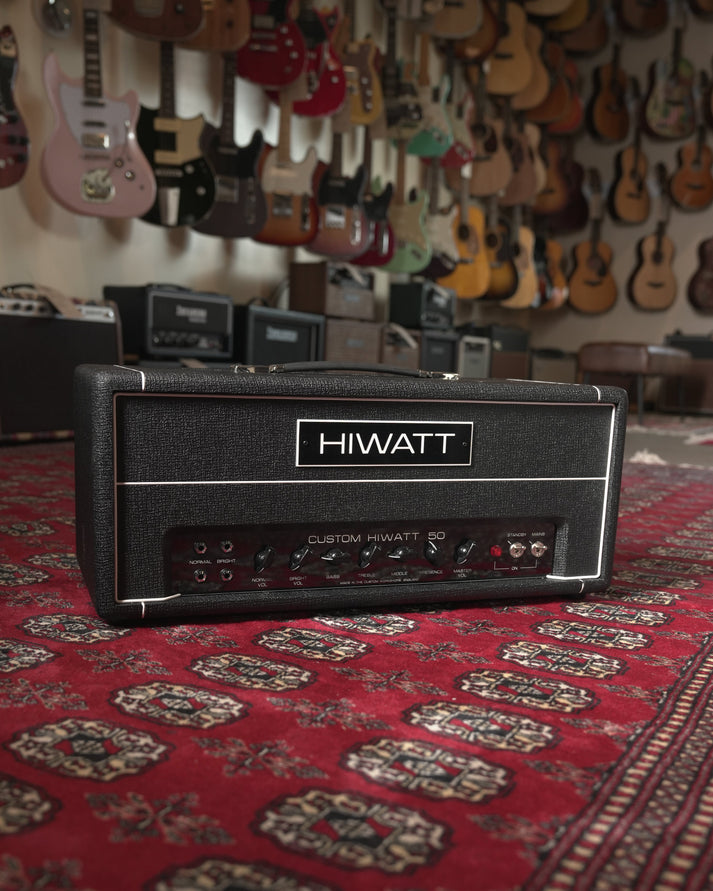 Hiwatt Custom 50 50w Tube Guitar Amp Head - Black Tolex – Malibu Music